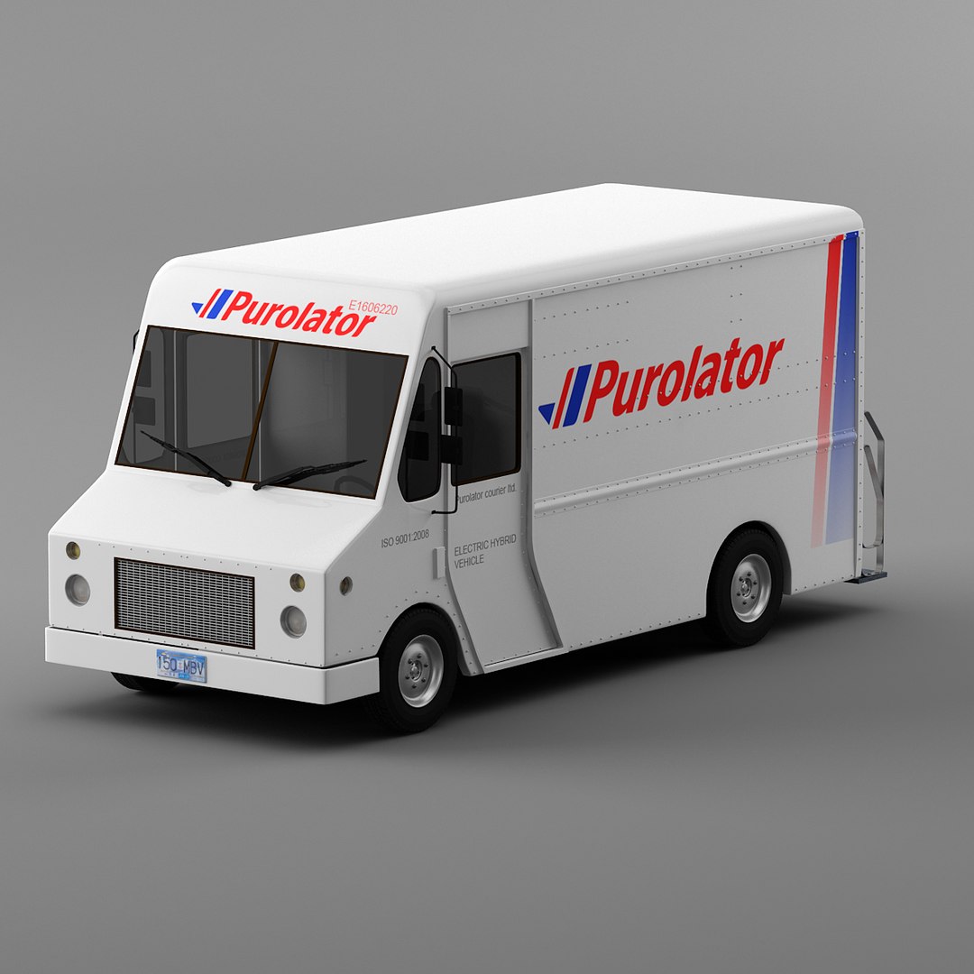 Courier Delivery Truck Purolator 3d Model