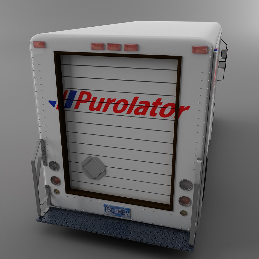 Courier Delivery Truck Purolator 3d Model