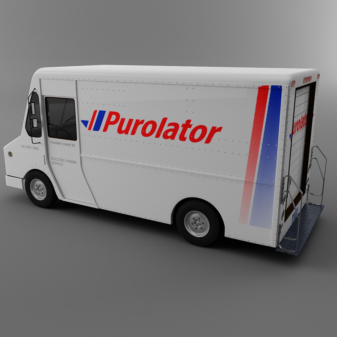 Courier Delivery Truck Purolator 3d Model