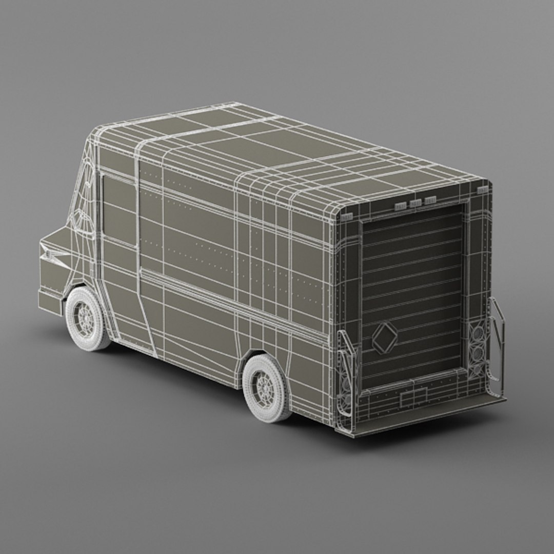 Courier Delivery Truck Purolator 3d Model