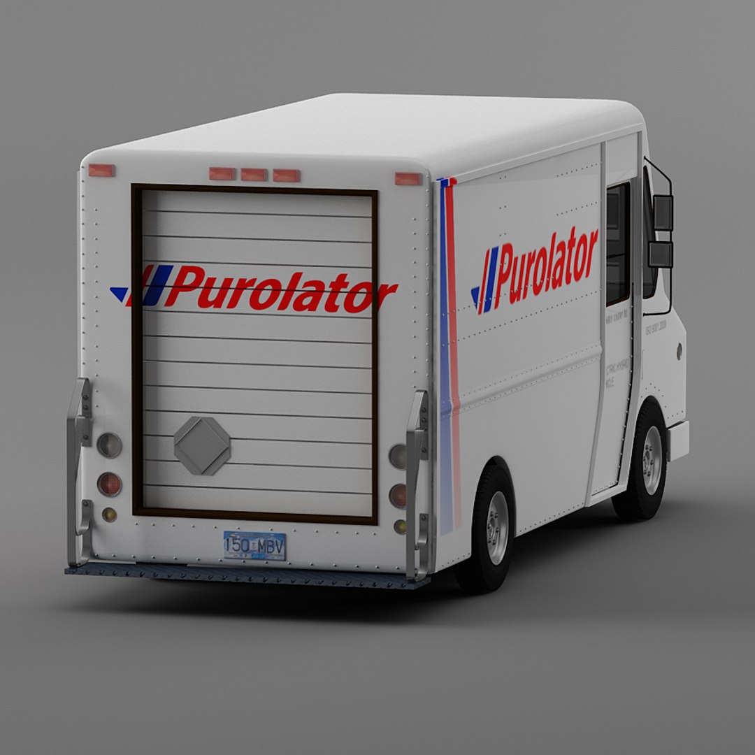 Courier Delivery Truck Purolator 3d Model