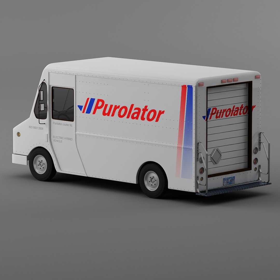 Courier Delivery Truck Purolator 3d Model