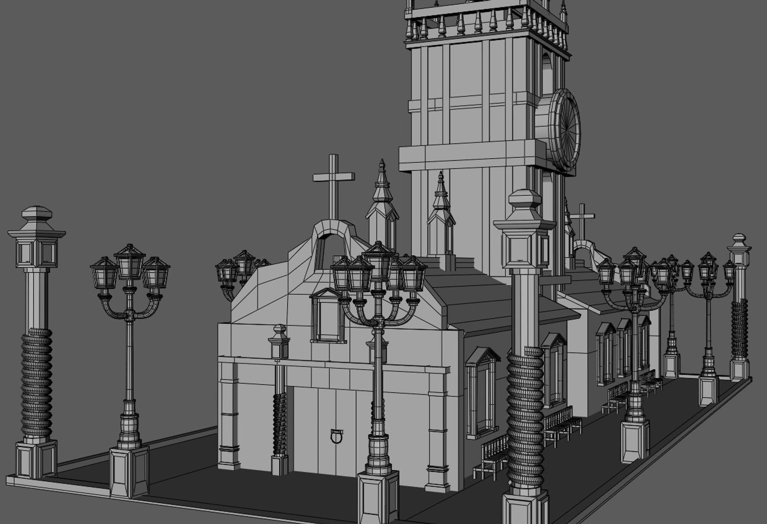Church Catholic 3D Model - TurboSquid 1153058