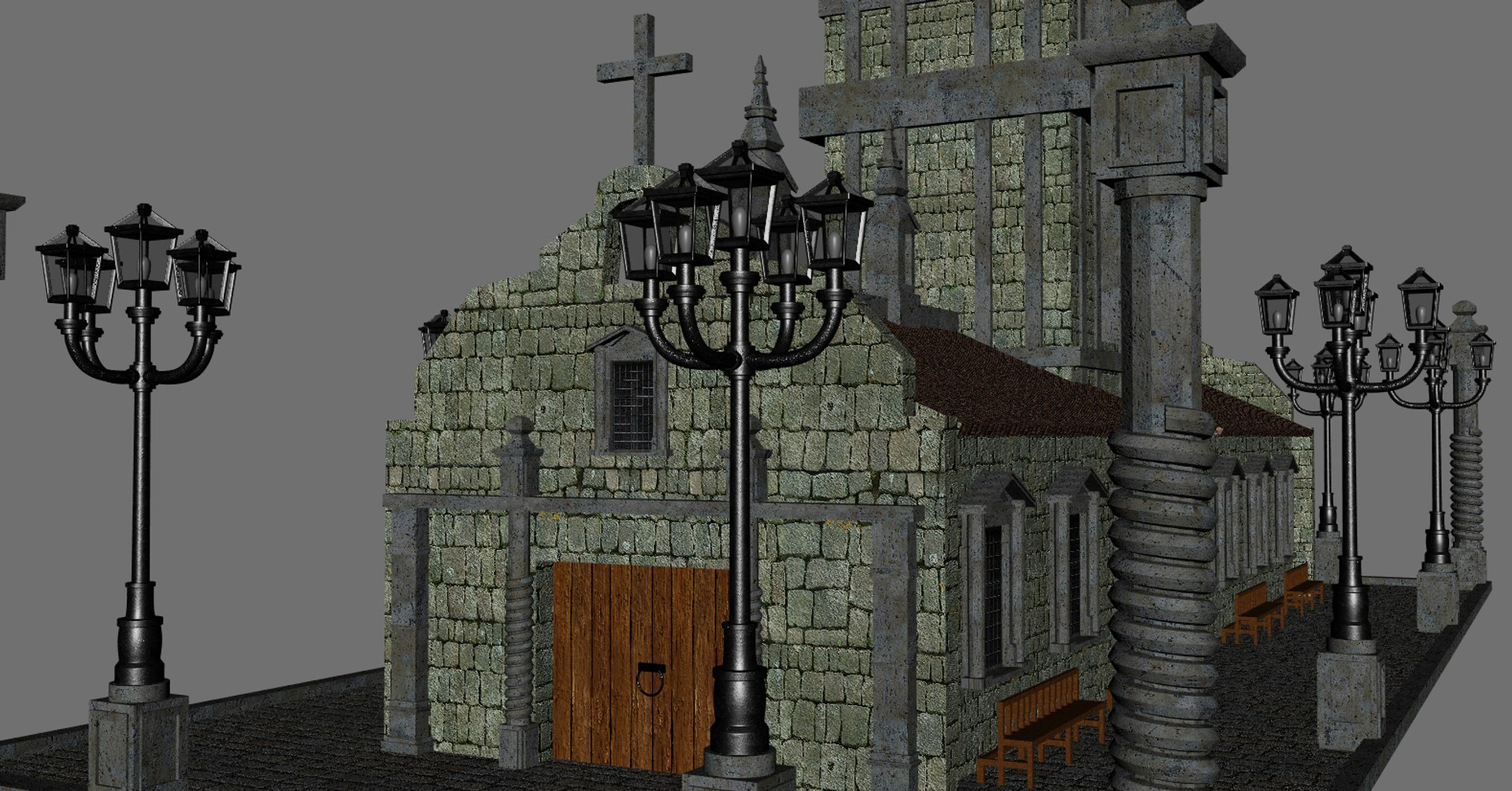 Church Catholic 3D Model - TurboSquid 1153058