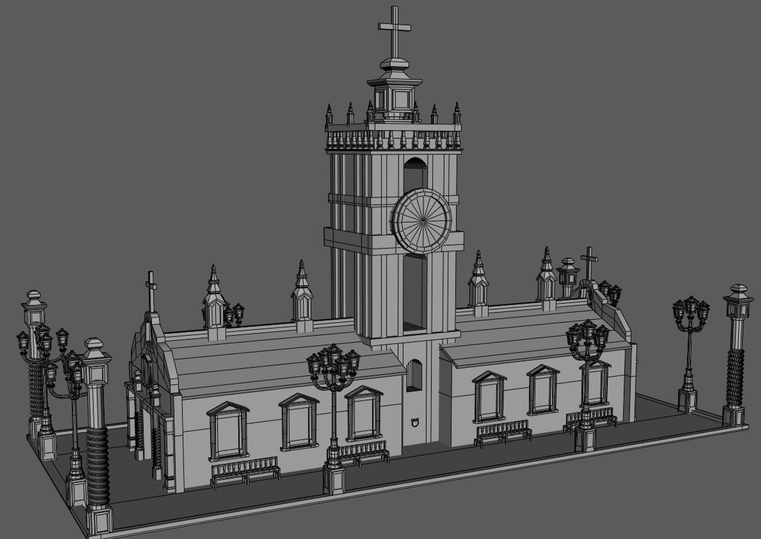 Church Catholic 3D Model - TurboSquid 1153058