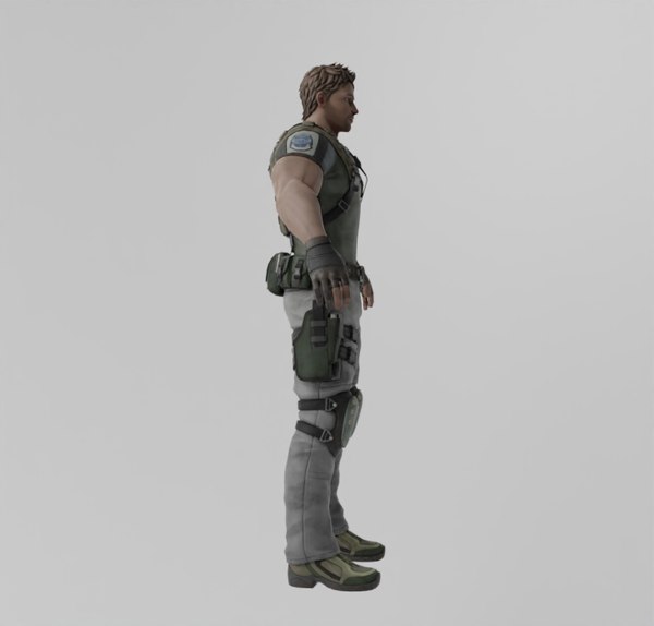 3D Chris Redfield Lowpoly Rigged model - TurboSquid 2034510