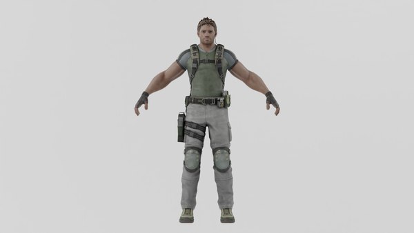 3D Chris Redfield Lowpoly Rigged model - TurboSquid 2034510