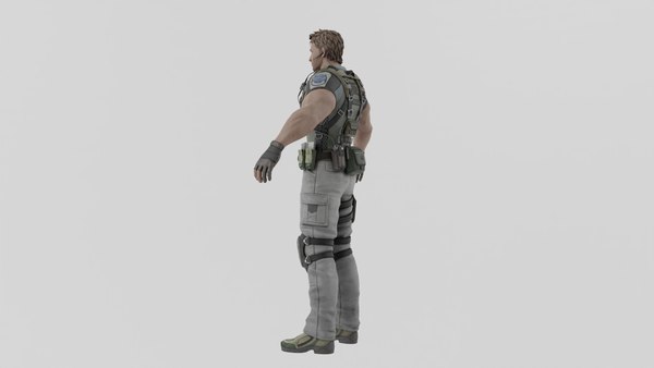 3D Chris Redfield Lowpoly Rigged model - TurboSquid 2034510