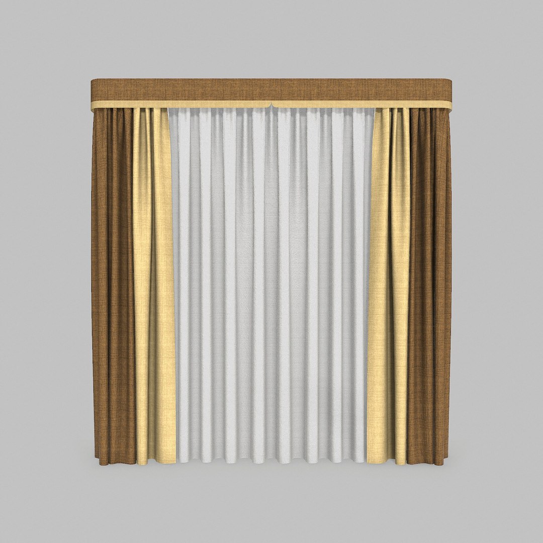 3D Curtains 12 Modeled - TurboSquid 1307049