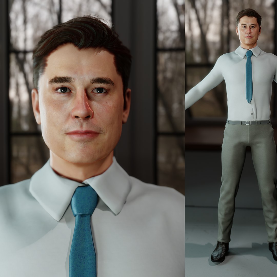 3D Elon Musk Character Fully Rigged - TurboSquid 2092427