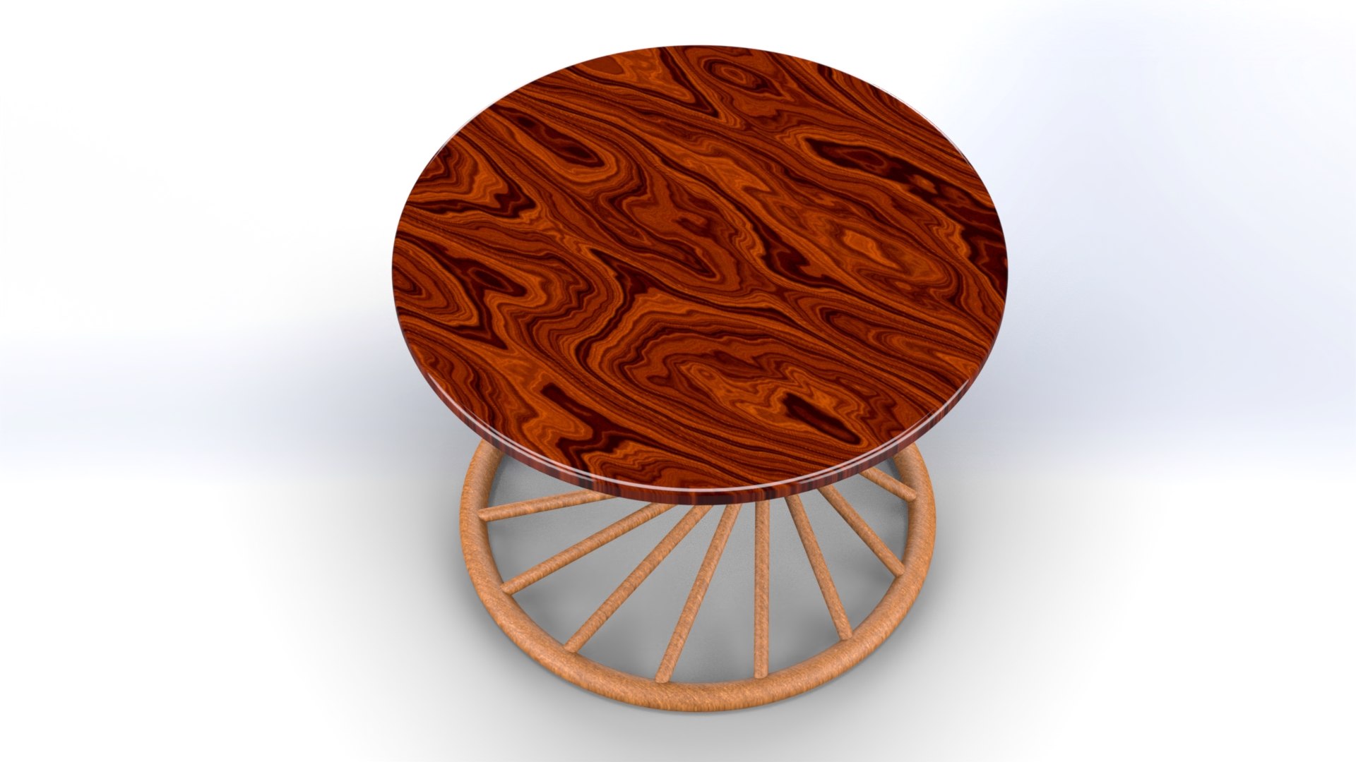 3D model Round Table with Twisted bar pattern base 3D Model - TurboSquid 2094619