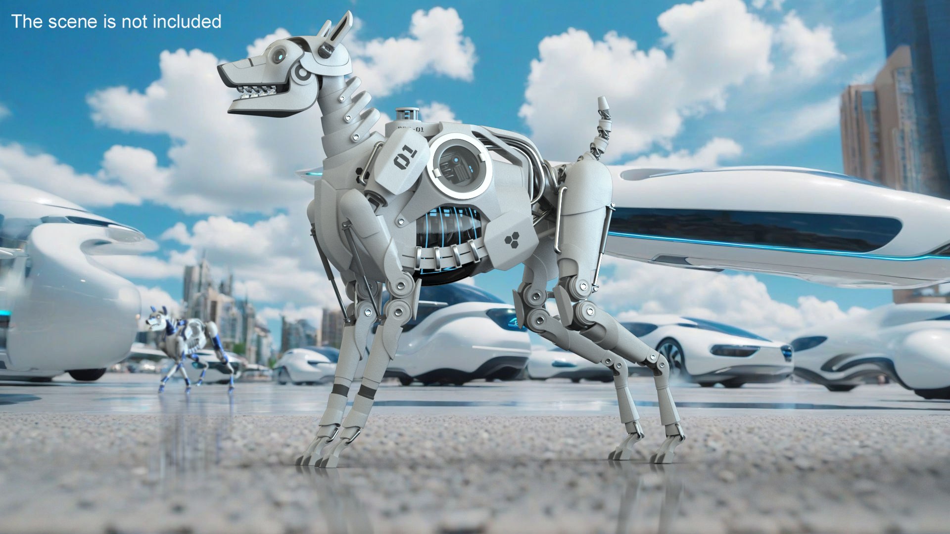 Futuristic Robotic Dog White 3D Model - TurboSquid 2270835