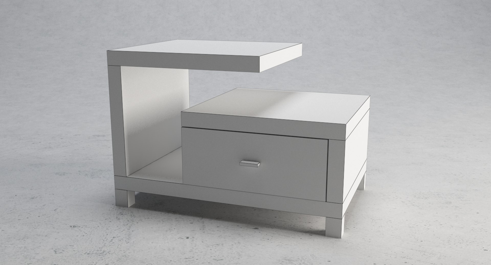 3D Cantilever Night Stand Model - TurboSquid 1387250