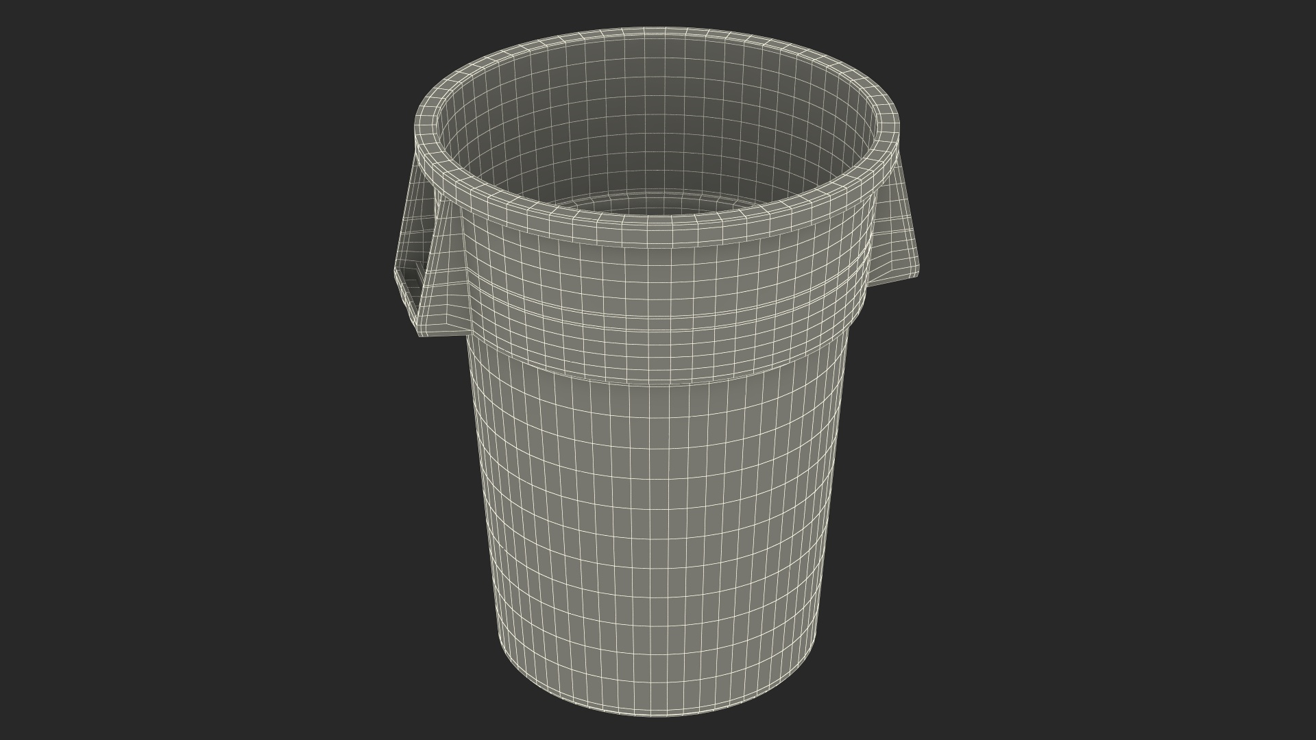 Green Round Waste Garbage Can 32 Gallon 3D - TurboSquid 2149879