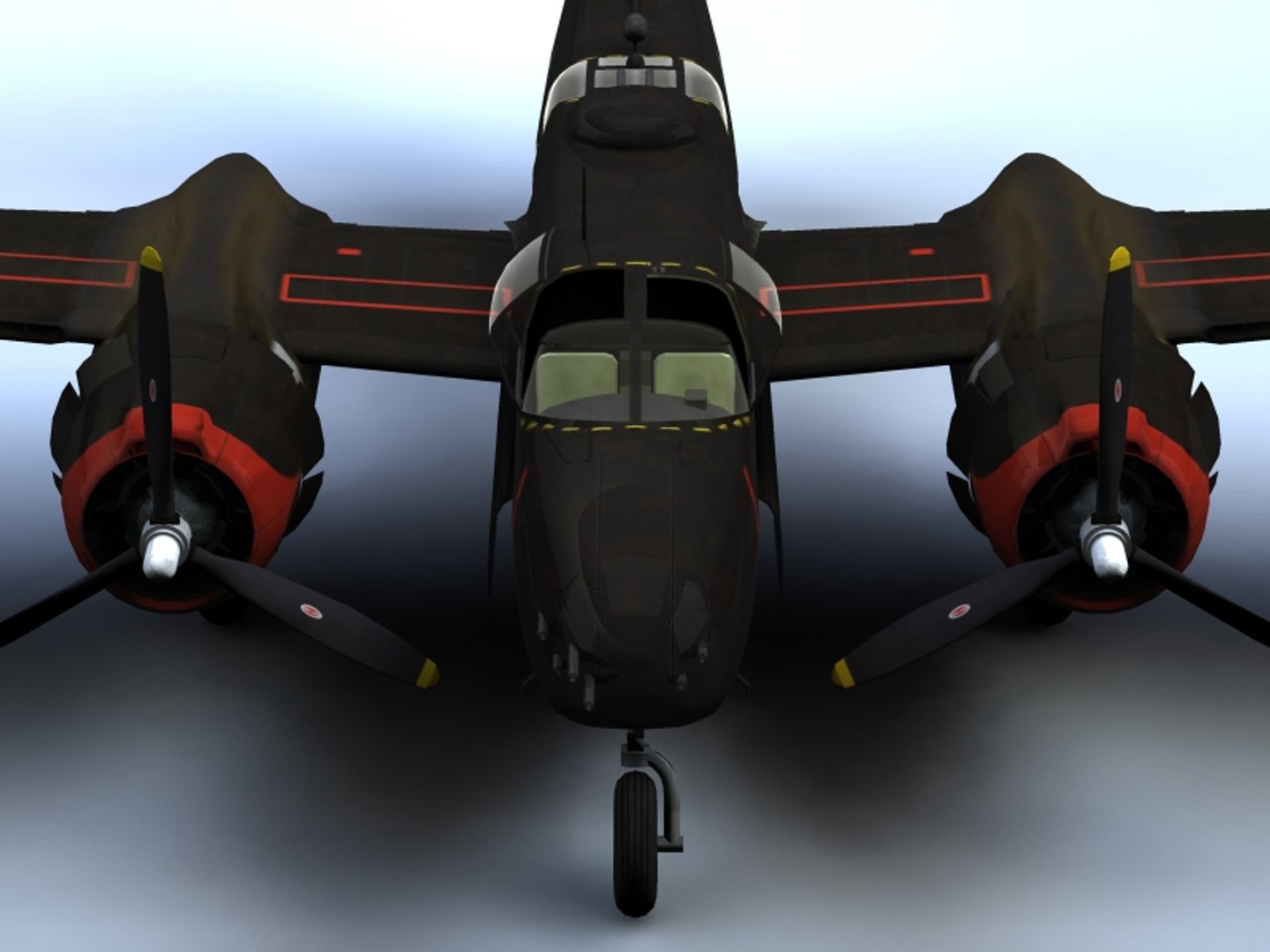 3d Model A-26 Invader Bomber Aircraft