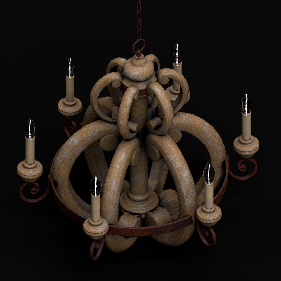 Medieval Stone Chandelier 3D Model - TurboSquid 2507678