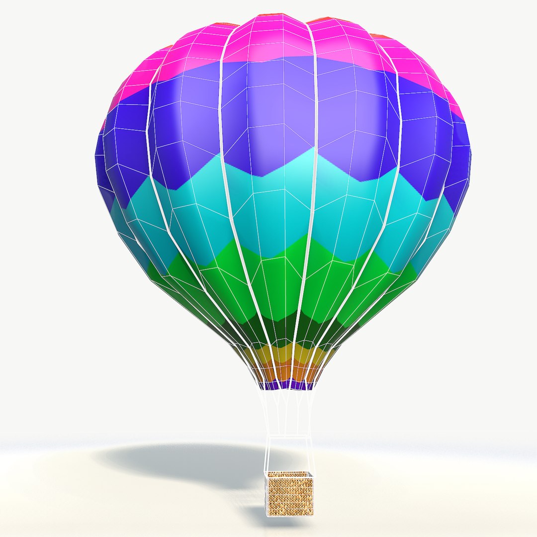 3d Realistic Hot Air Baloon Model