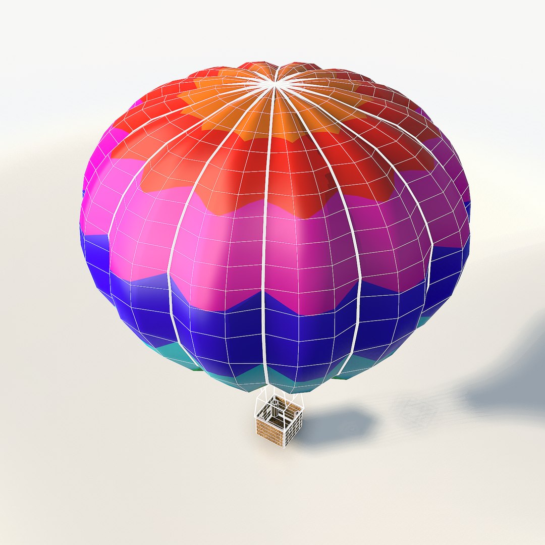 3d Realistic Hot Air Baloon Model