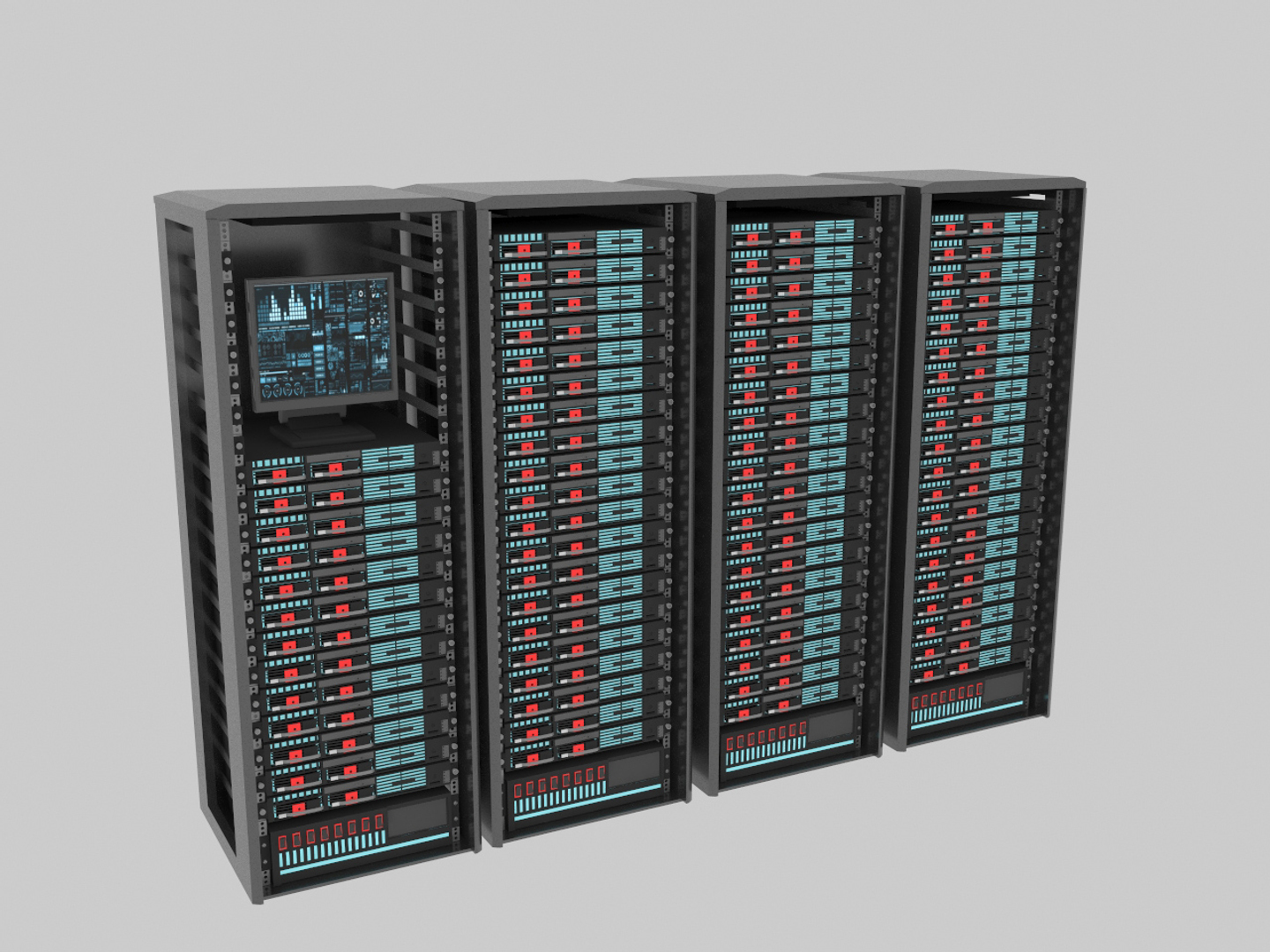 Server rack 3D model - TurboSquid 1470475