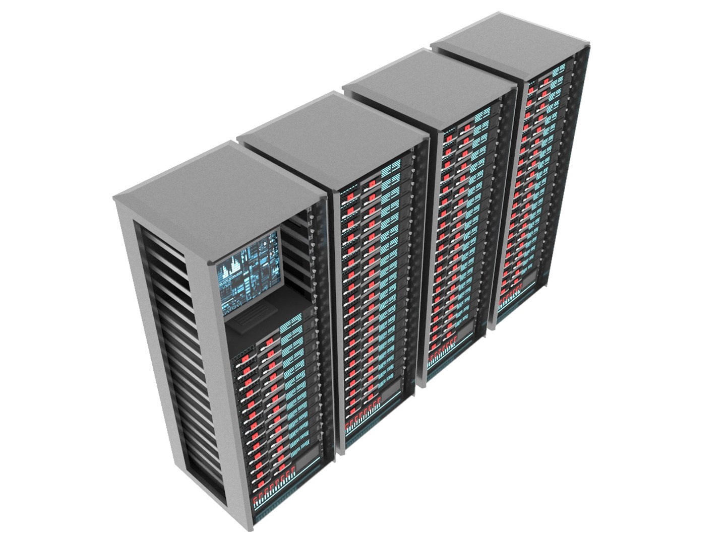 Server Rack 3D Model - TurboSquid 1470475
