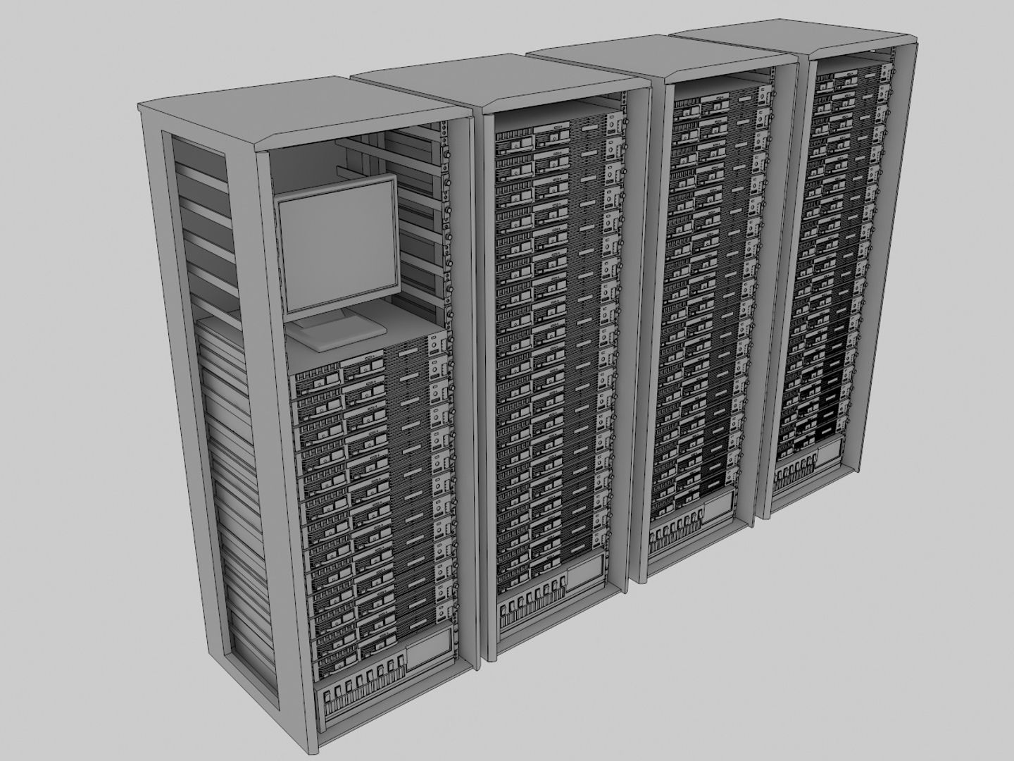 Server rack 3D model - TurboSquid 1470475