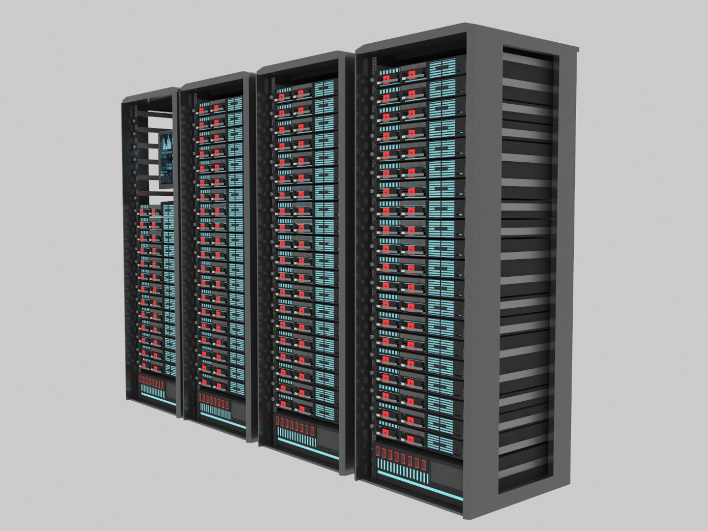 Server rack 3D model - TurboSquid 1470475