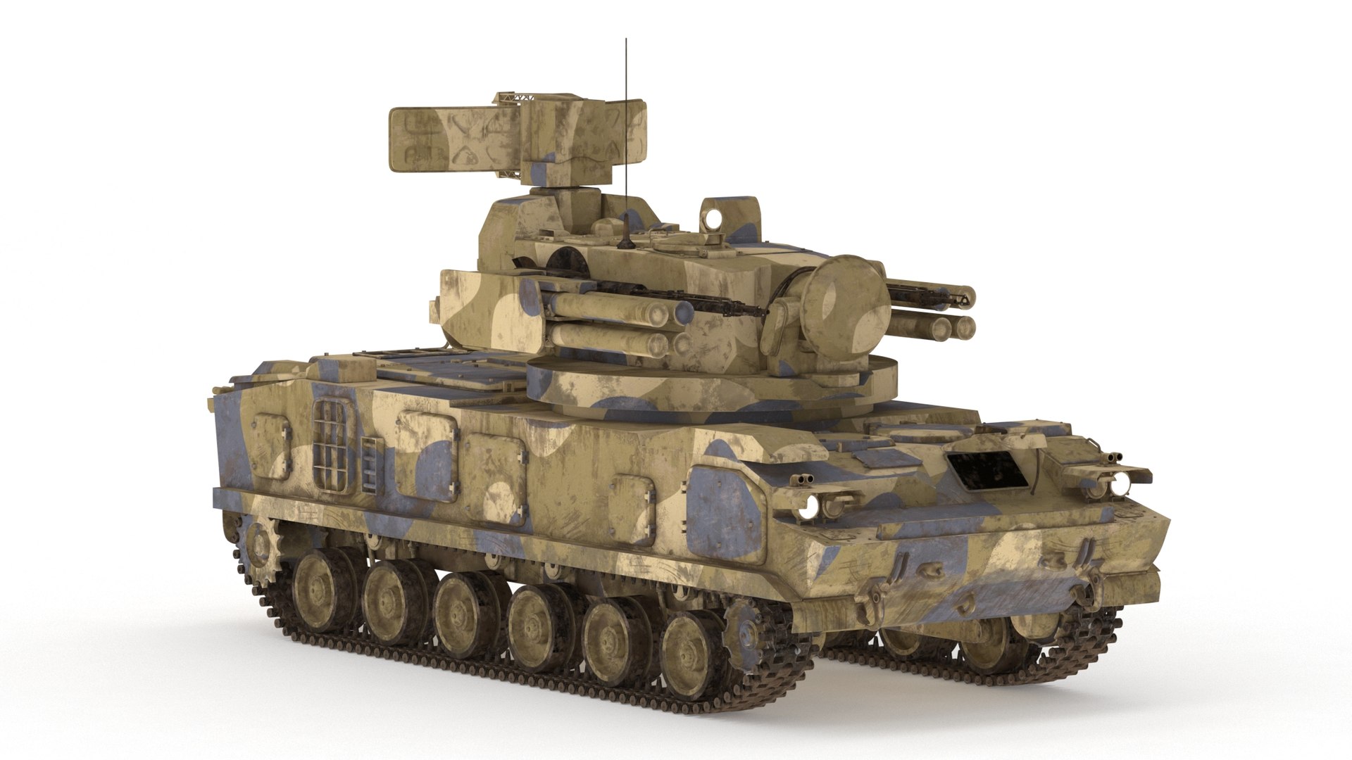 3D 2K22 Tunguska Low Poly model - TurboSquid 1821475