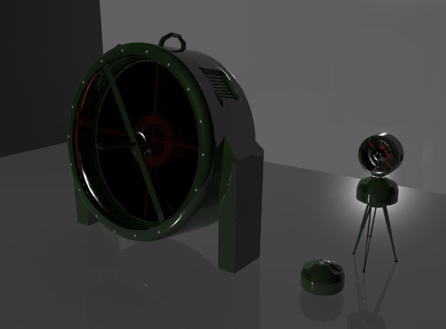 3d model ww2 spotlight
