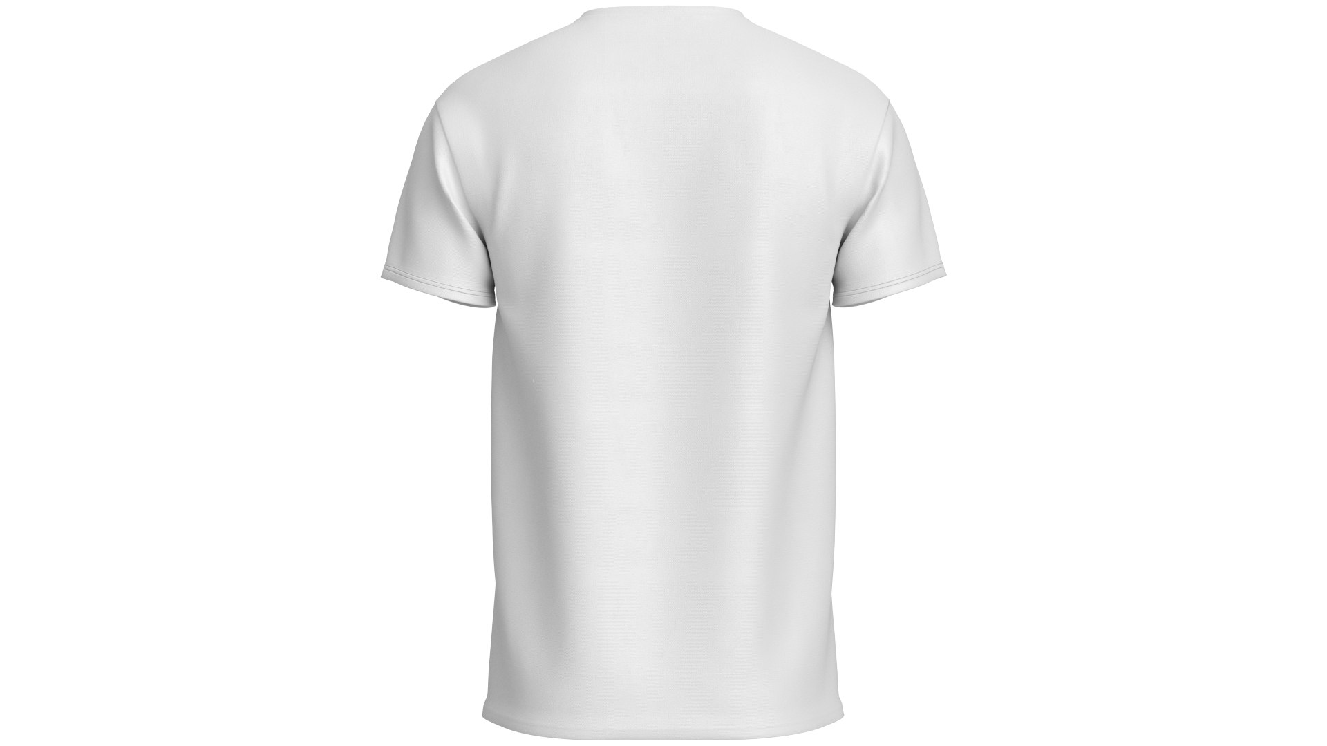 Crew Neck T-Shirt Worn For Men With Tag 3D Model - TurboSquid 2134676