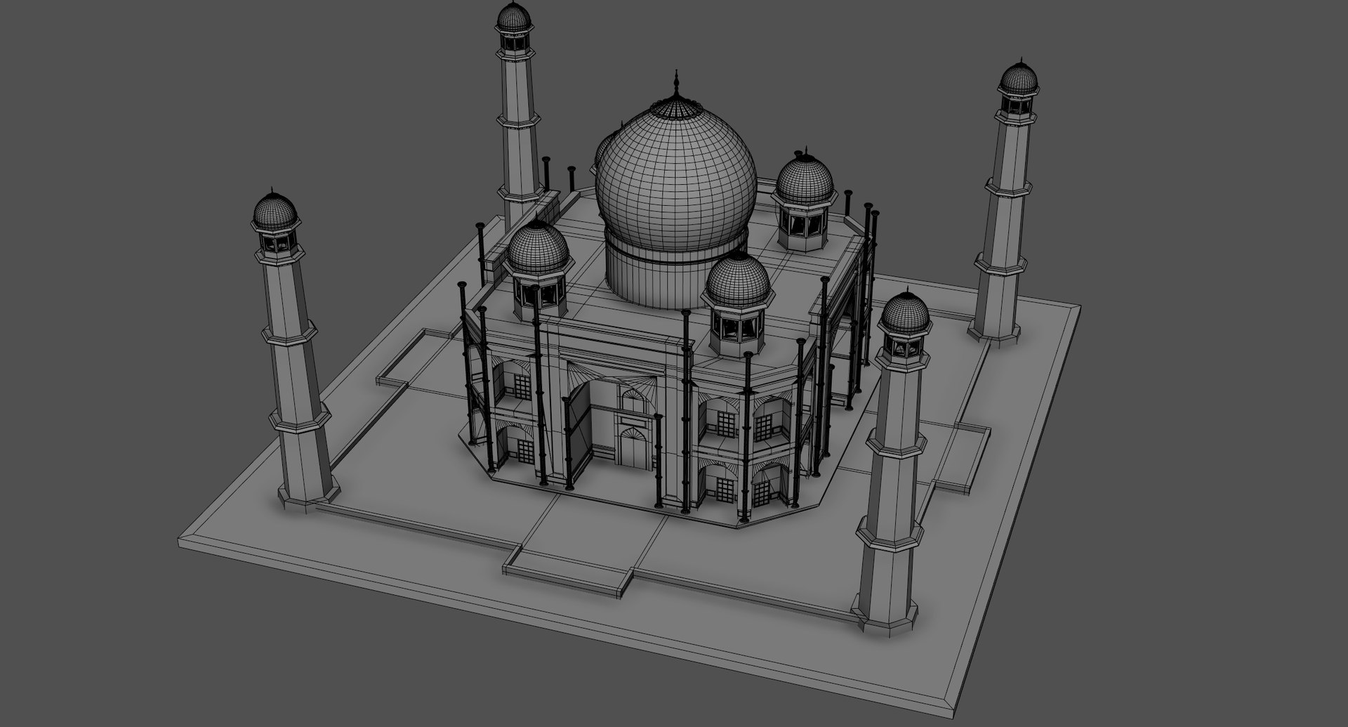 Taj Mahal 3D Model - TurboSquid 2383890