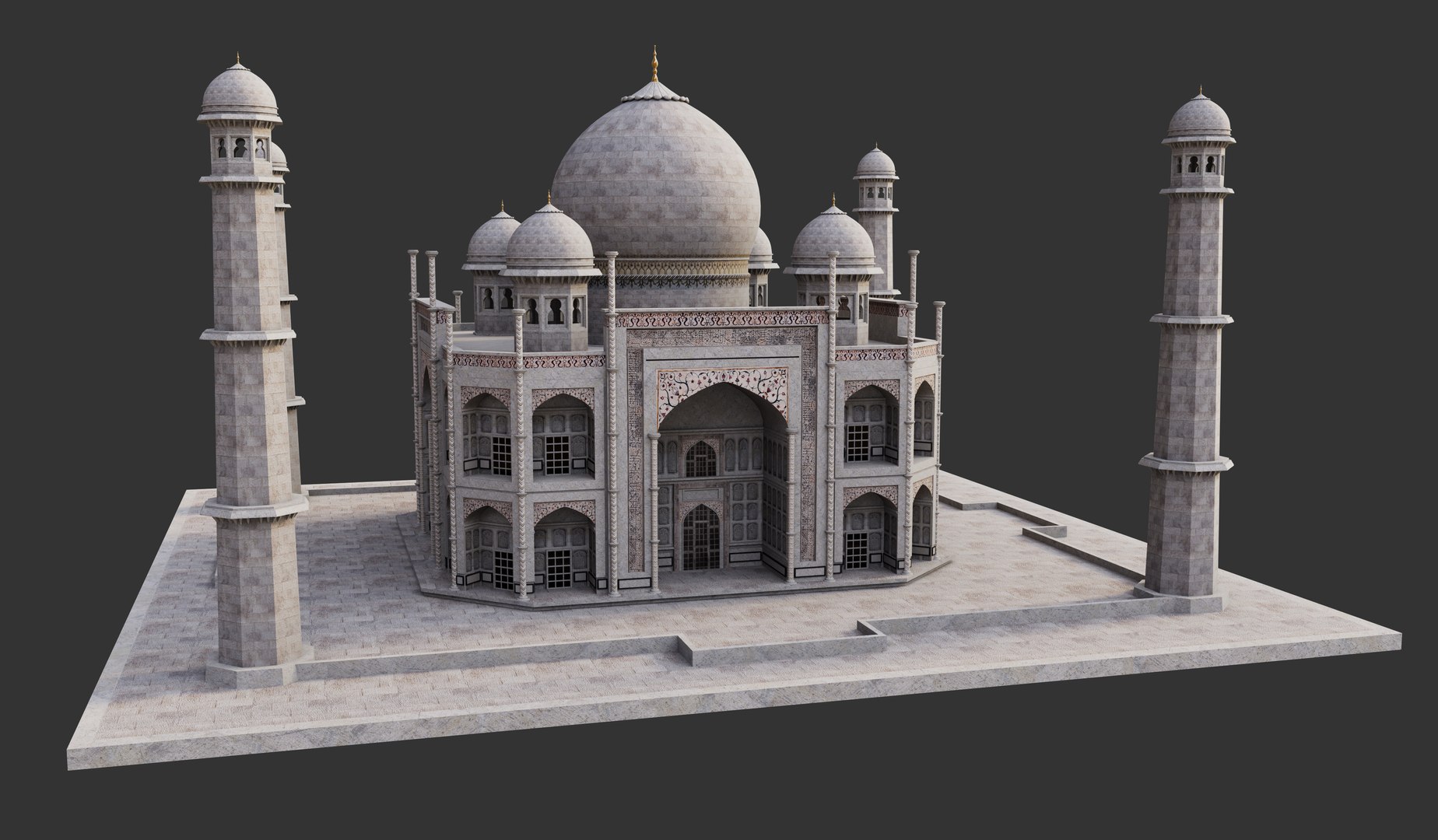 Taj Mahal 3D Model - TurboSquid 2383890