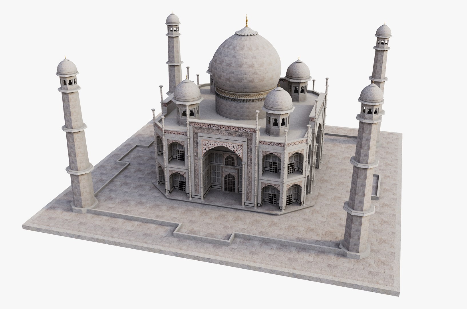 Taj Mahal 3D Model - TurboSquid 2383890