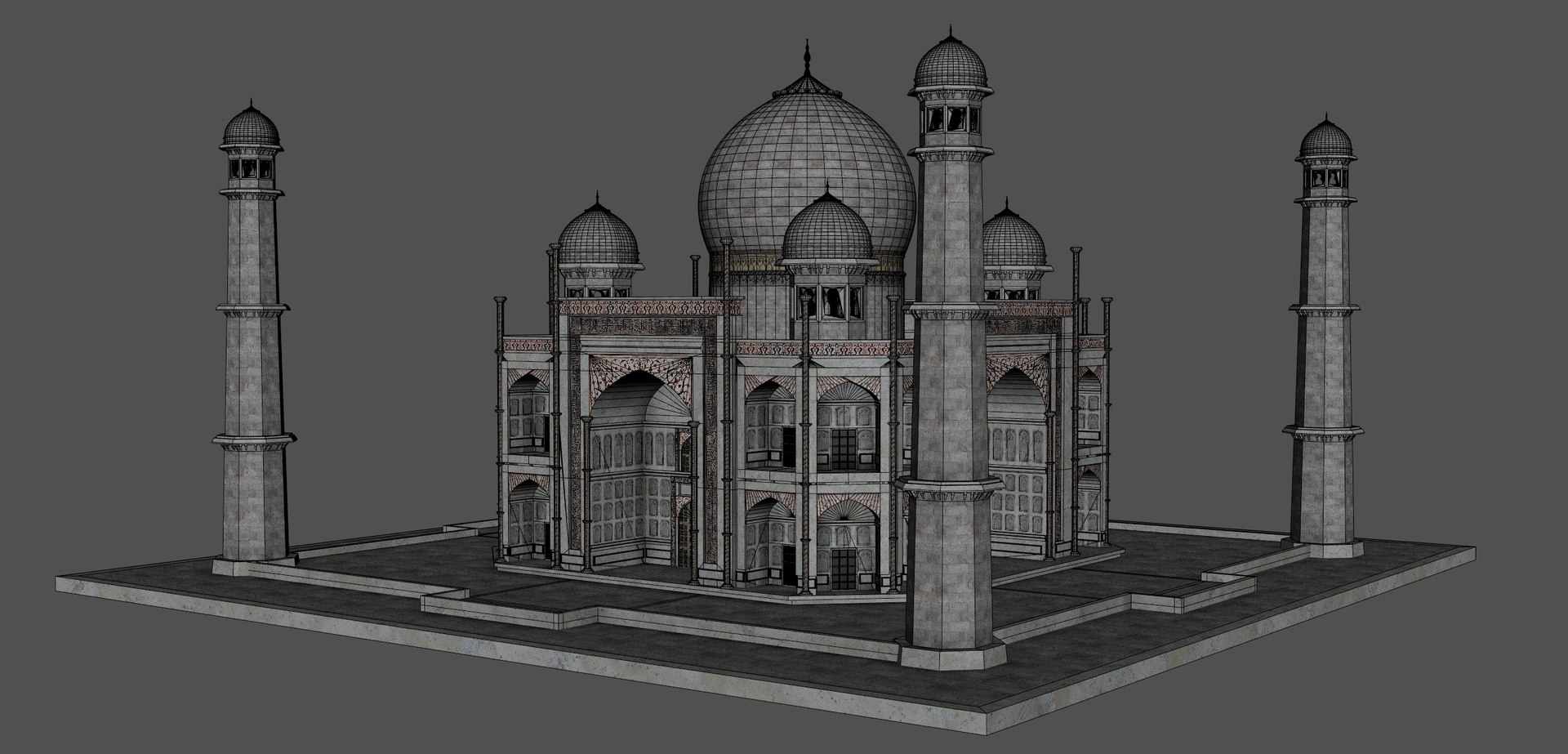 Taj Mahal 3D Model - TurboSquid 2383890