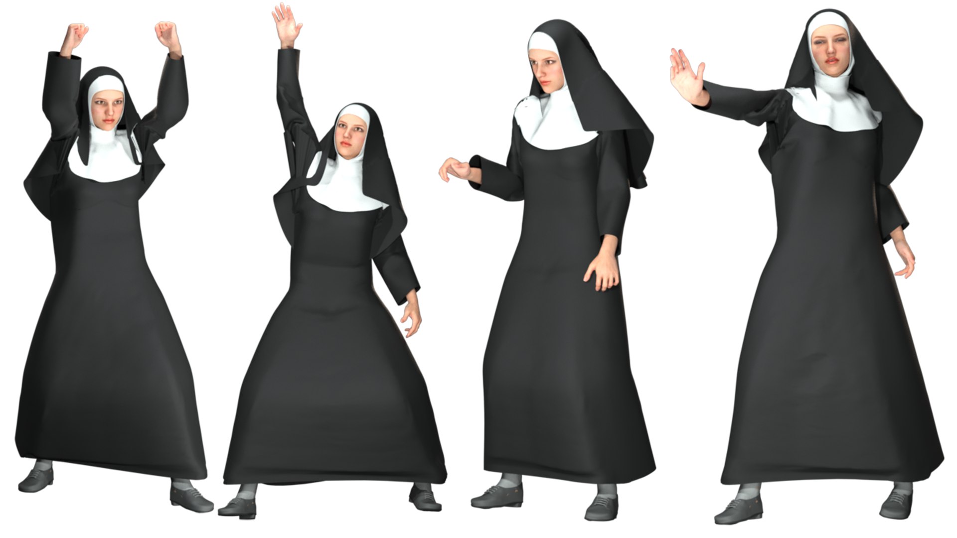 3D Realistic Rigged The Church Mother Character 3D Model model ...