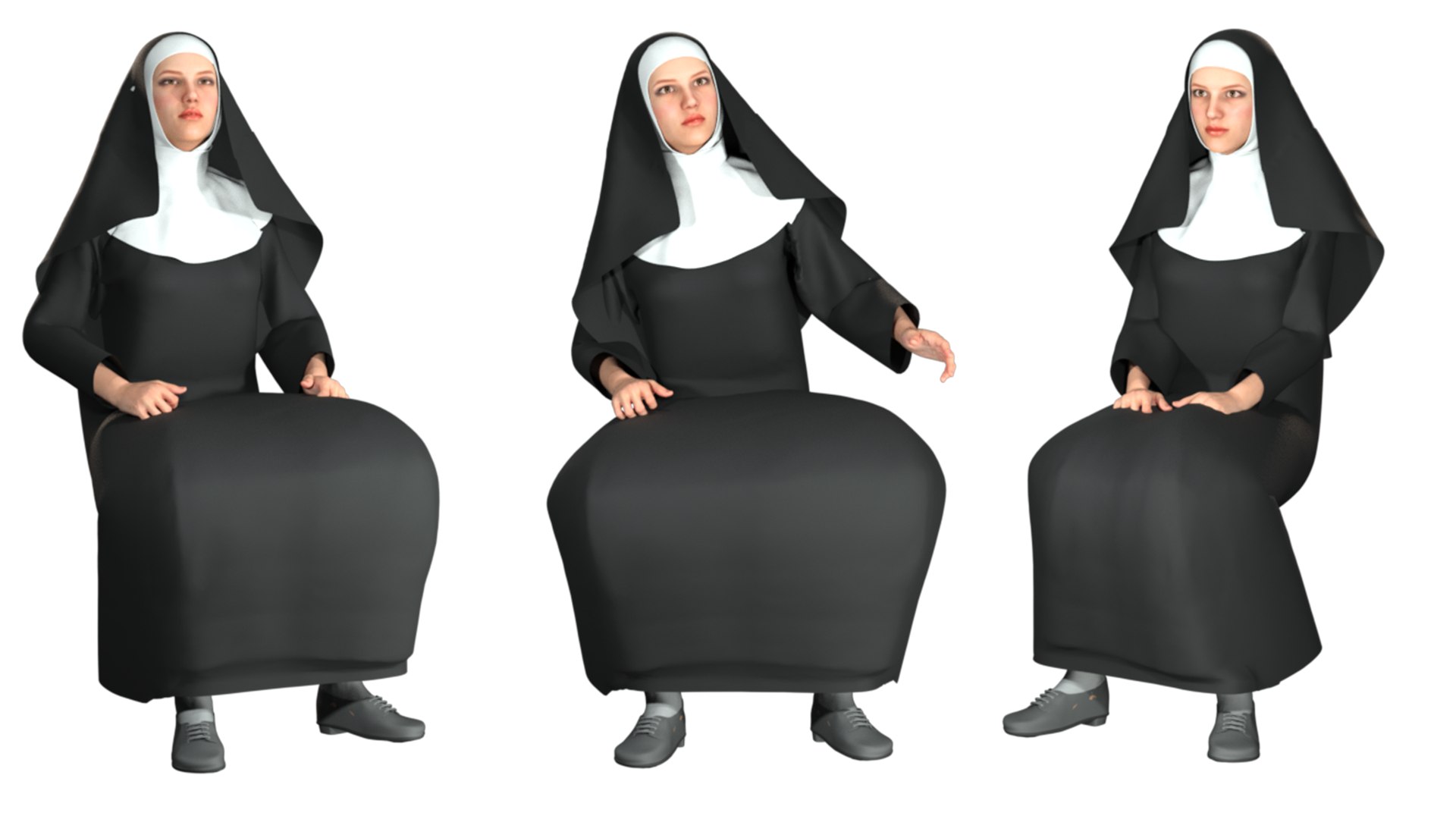 3D Realistic Rigged The Church Mother Character 3D Model model ...