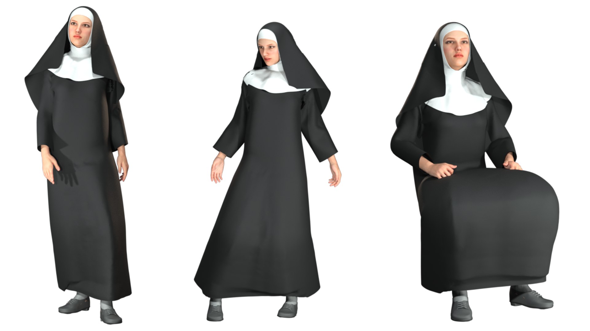 3D Realistic Rigged The Church Mother Character 3D Model model ...