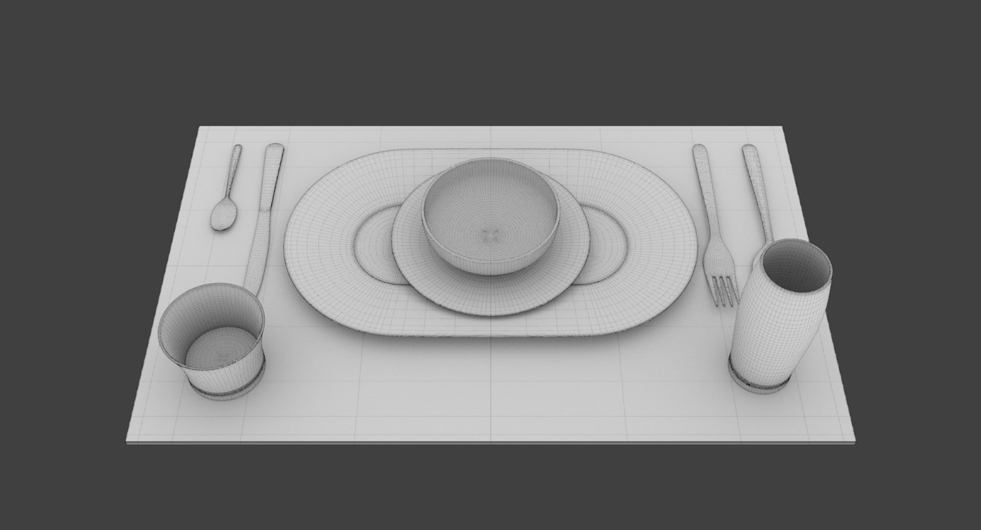 Place Setting 3D Model - TurboSquid 1186684