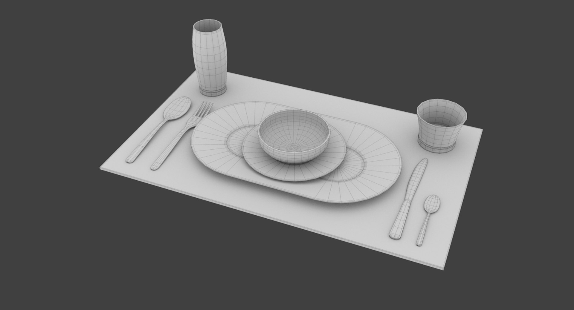 Place Setting 3D Model - TurboSquid 1186684
