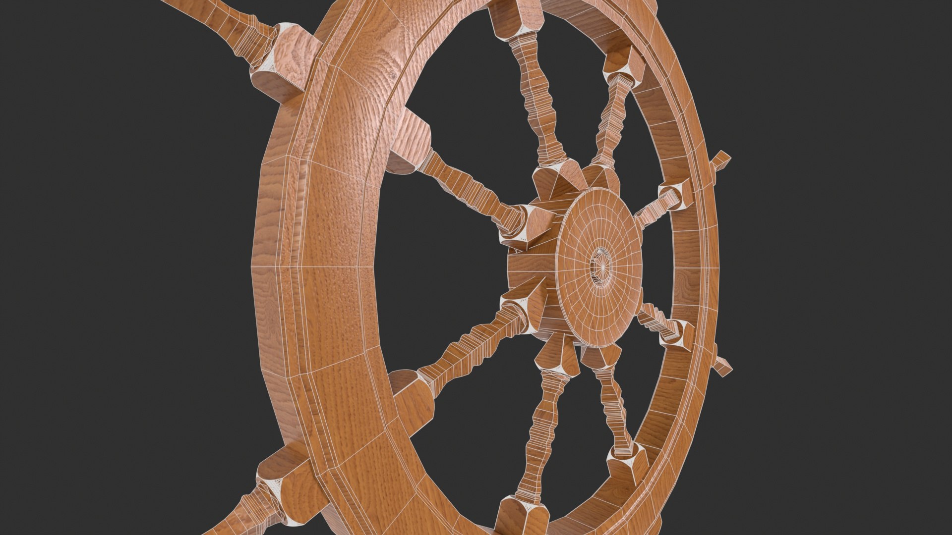 3D Model Ship Wheel - TurboSquid 2355482