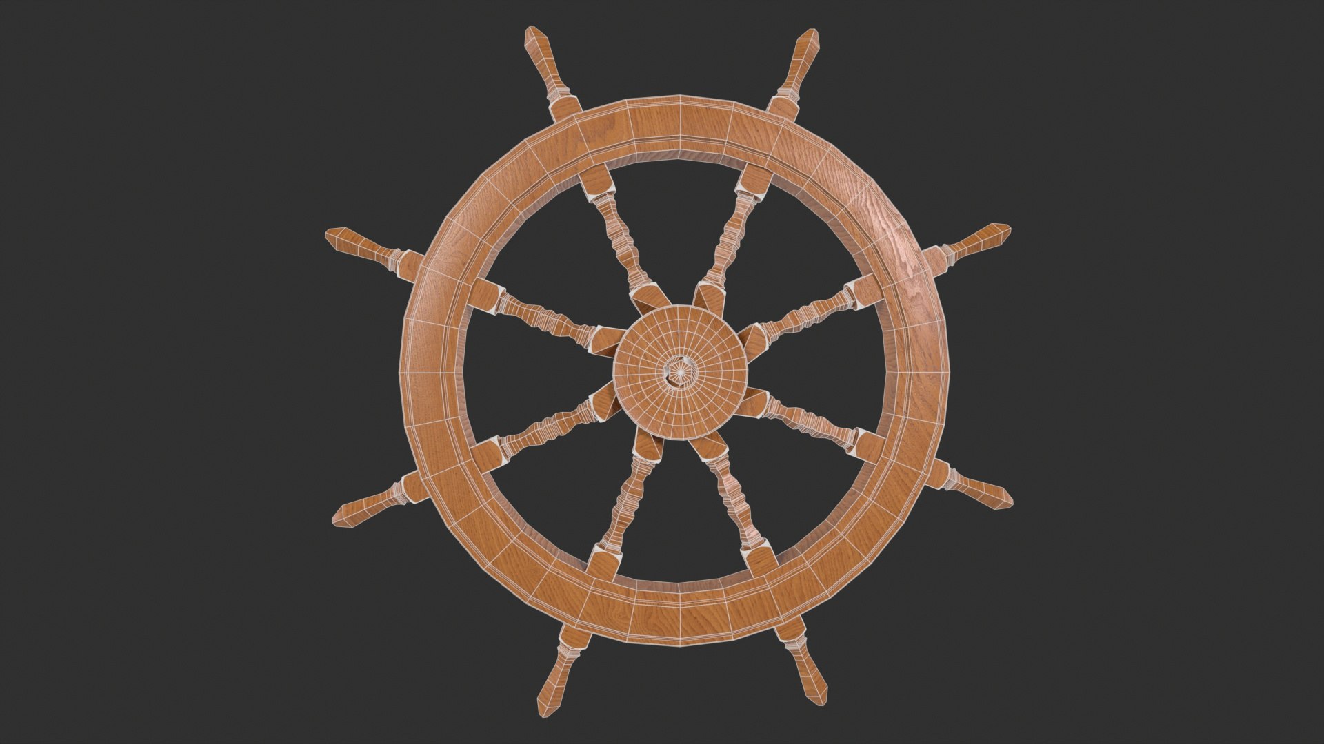 3D Model Ship Wheel - TurboSquid 2355482