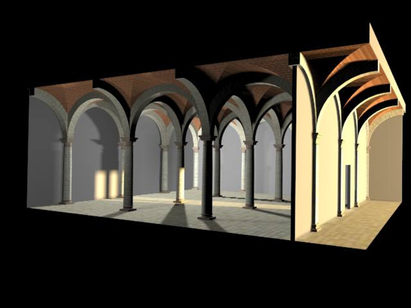 Romanic Vaulting Column Spacings Max
