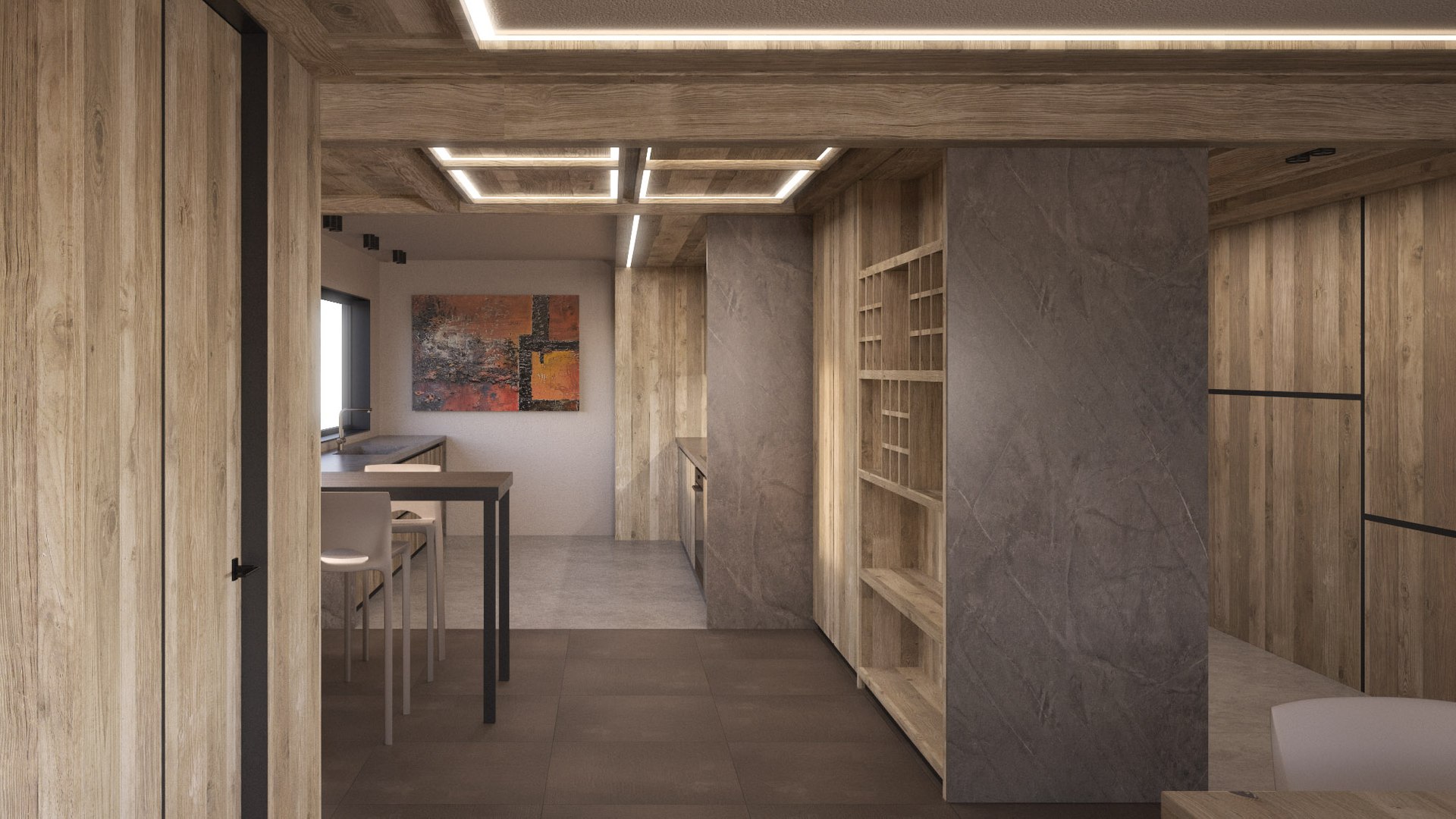 3D Mountain Chalet - Living Interior - TurboSquid 2215159