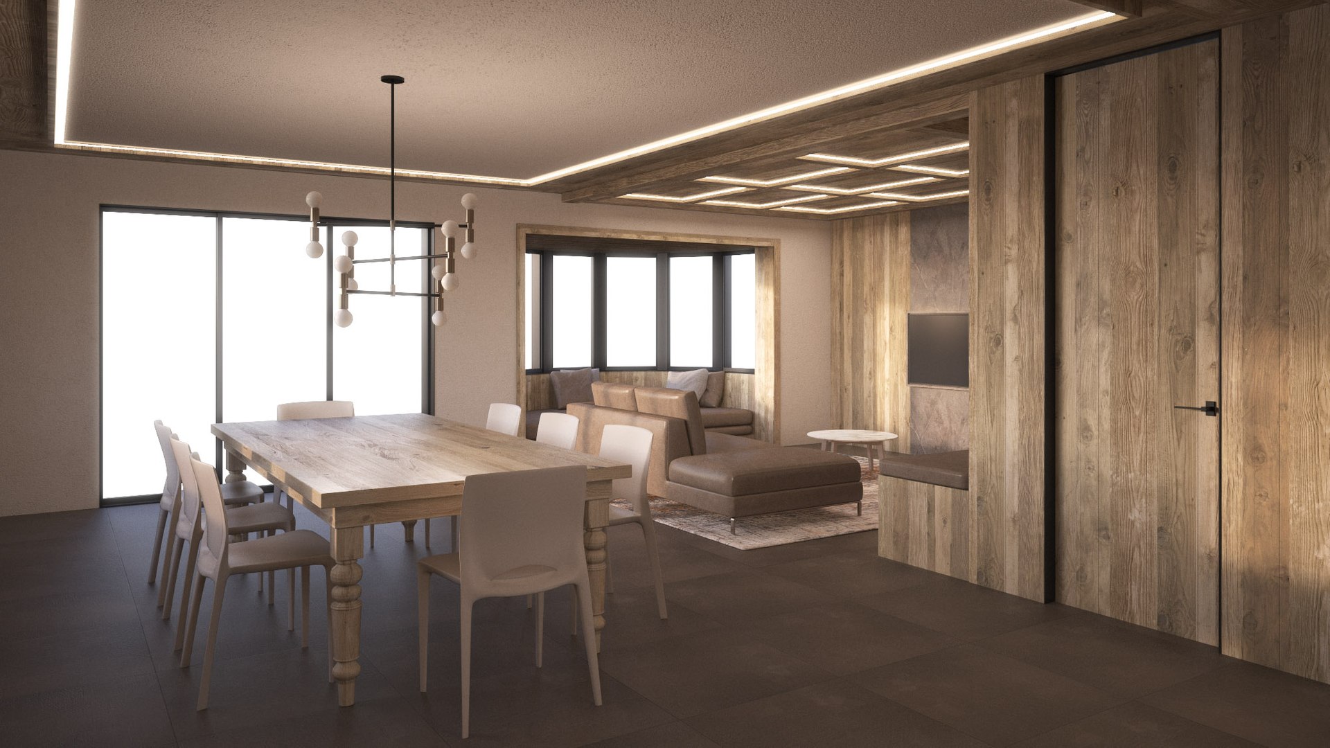 3D Mountain Chalet - Living Interior - TurboSquid 2215159