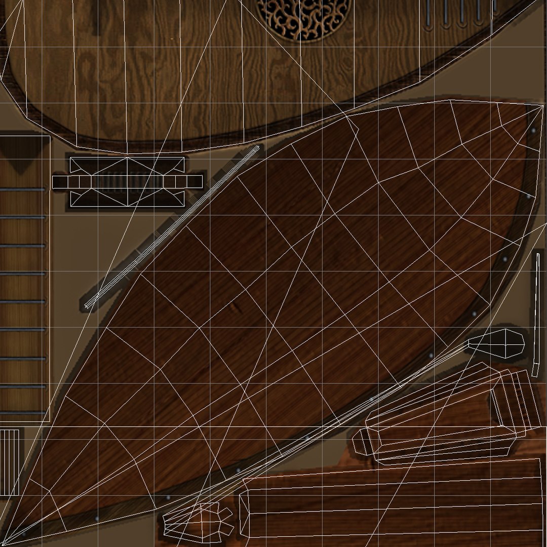 Lute Strings 3d Model
