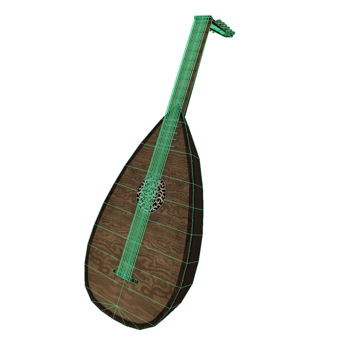 Lute Strings 3d Model