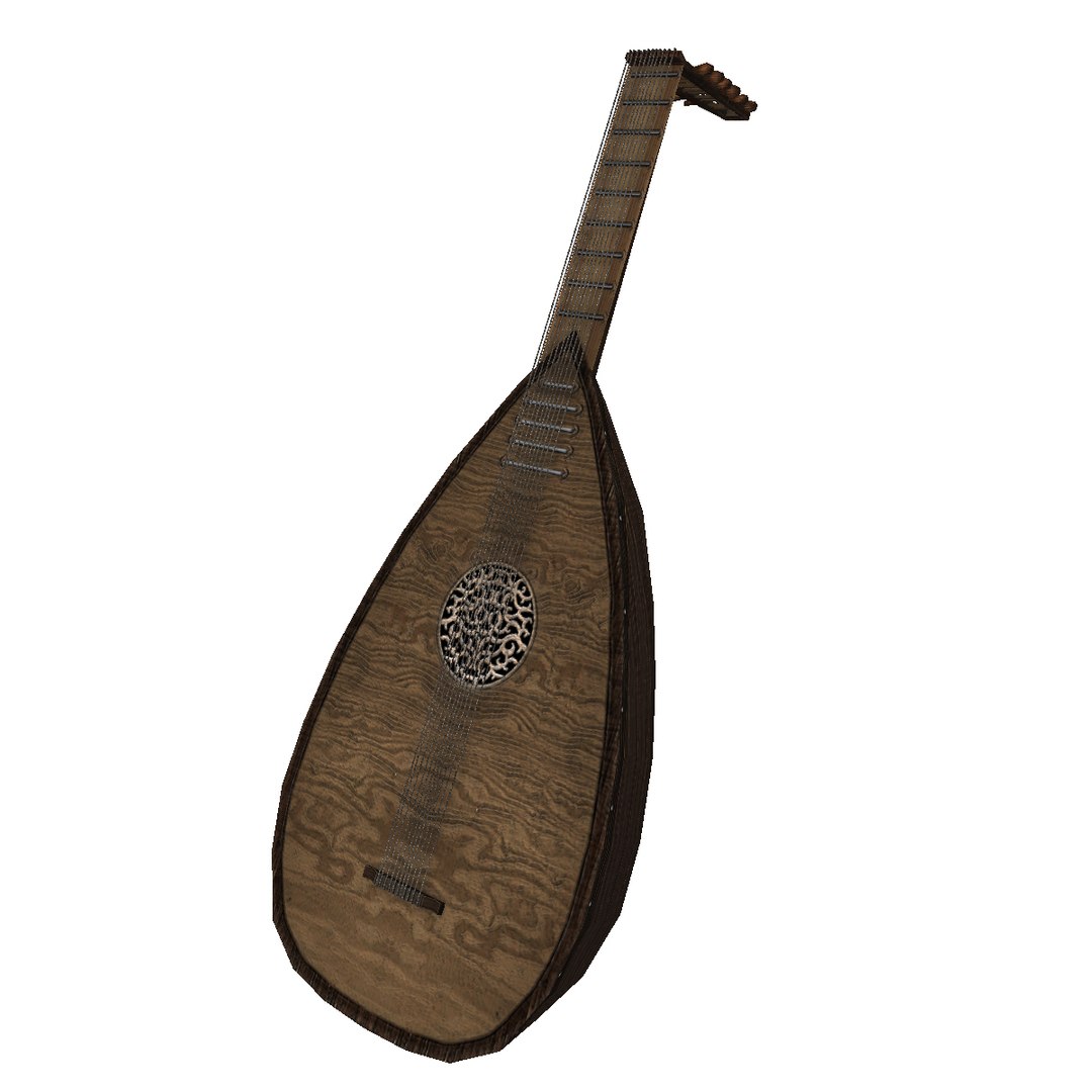 Lute Strings 3d Model