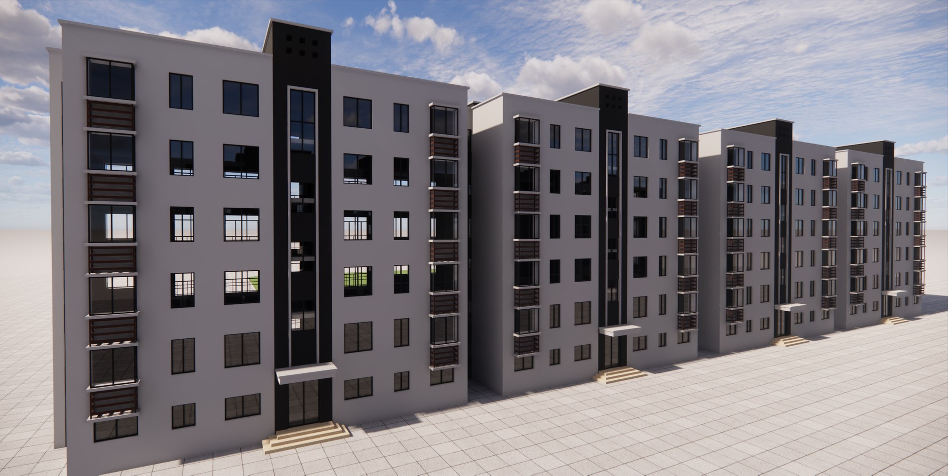Office Building And Dormitory-A3 3D Model - TurboSquid 2098993