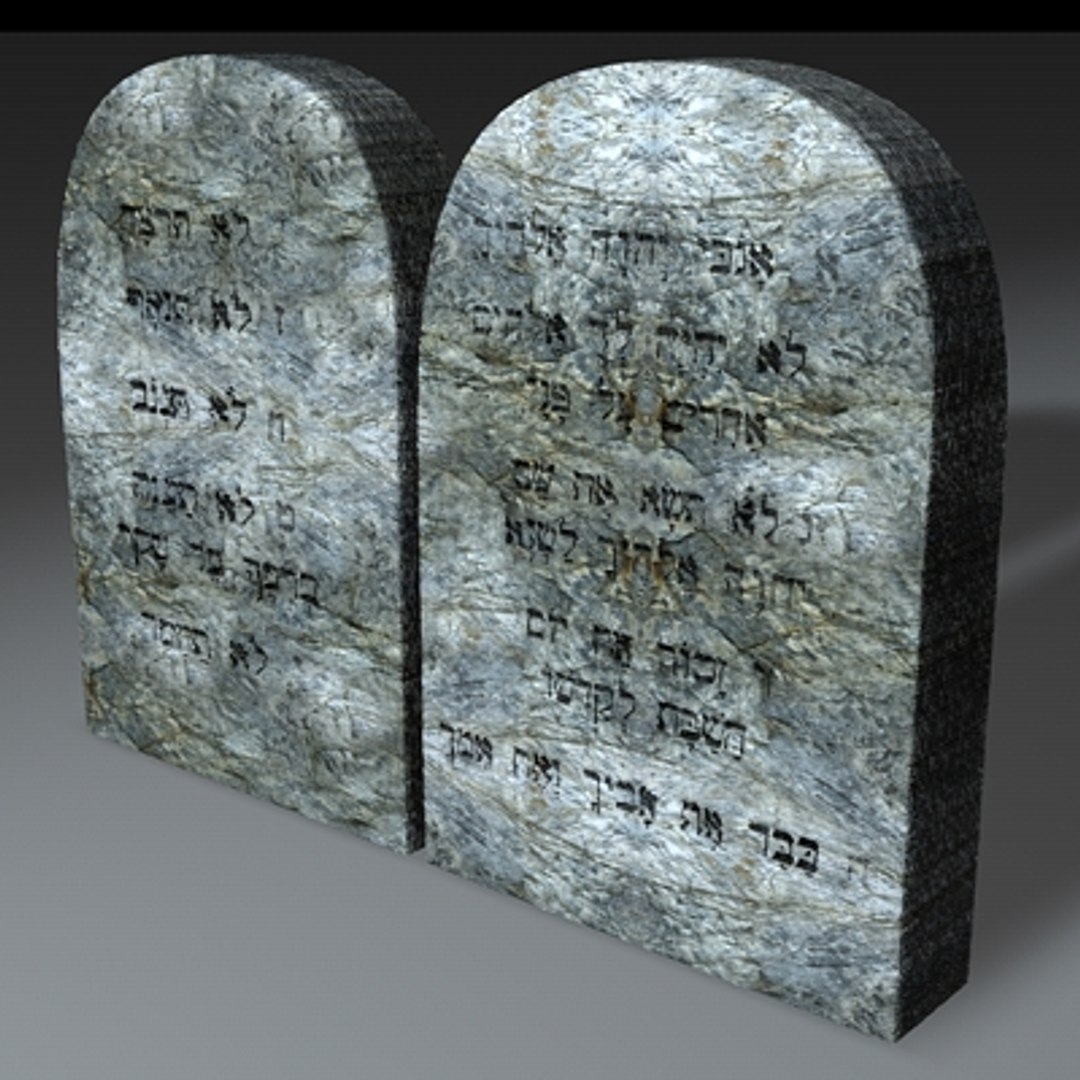 3d Model Stone Commandments