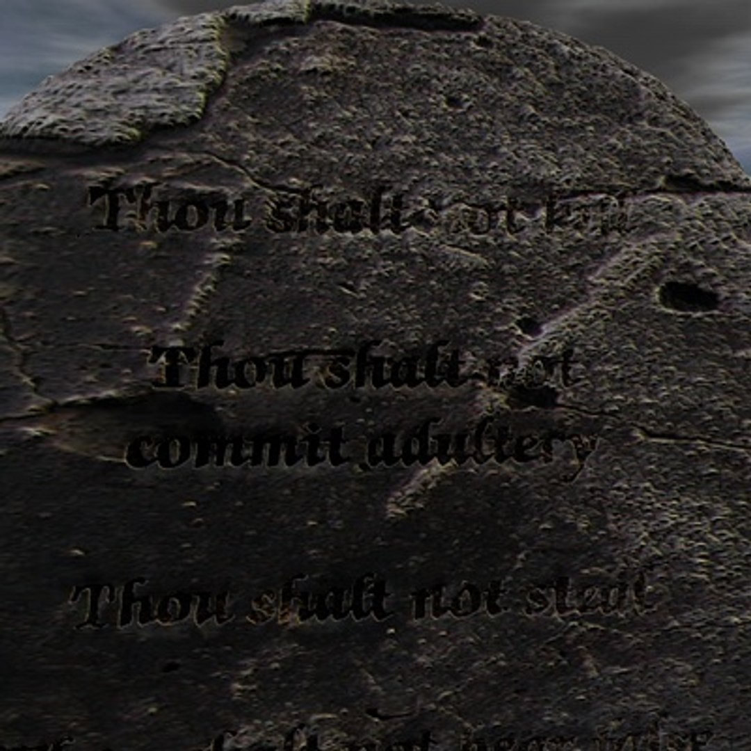 3d Model Stone Commandments