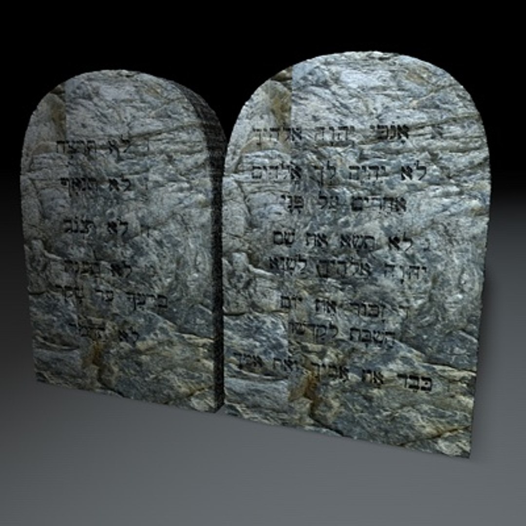 3d Model Stone Commandments
